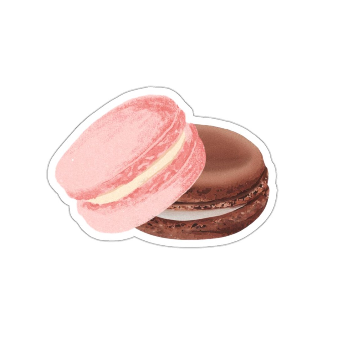 French Coquette Macaron Kiss-cut Stickers Pastel Bakery Decal, Foodie ...