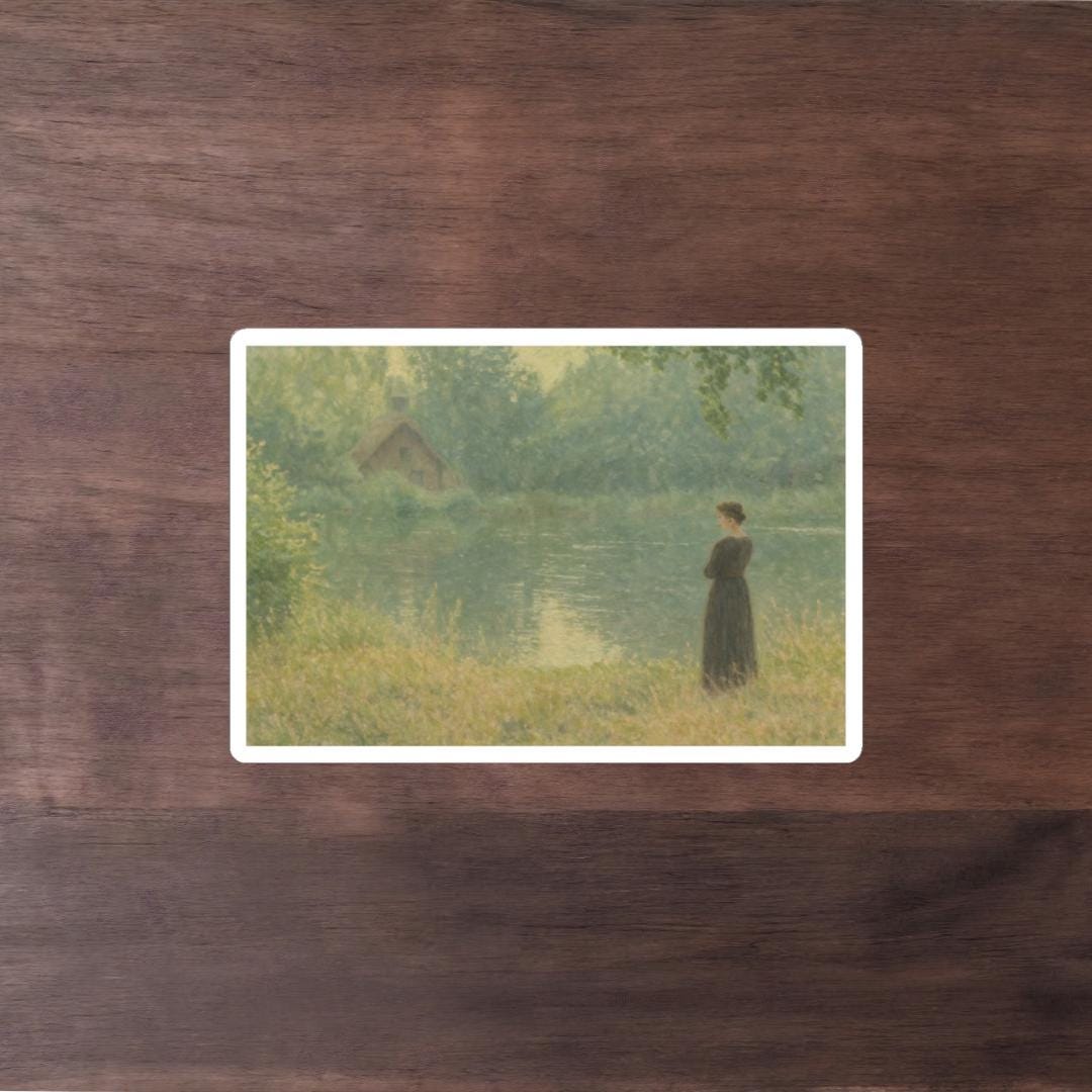 Pride and Prejudice Sticker: Monet Style Cottagecore Art - Etsy
