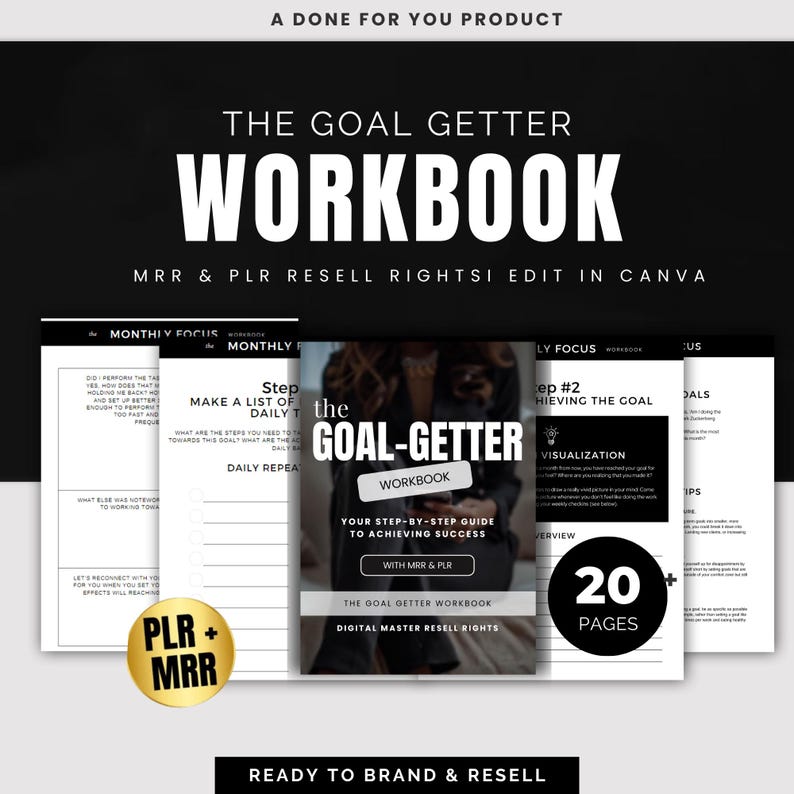 The Goal Getter Workbook - Etsy