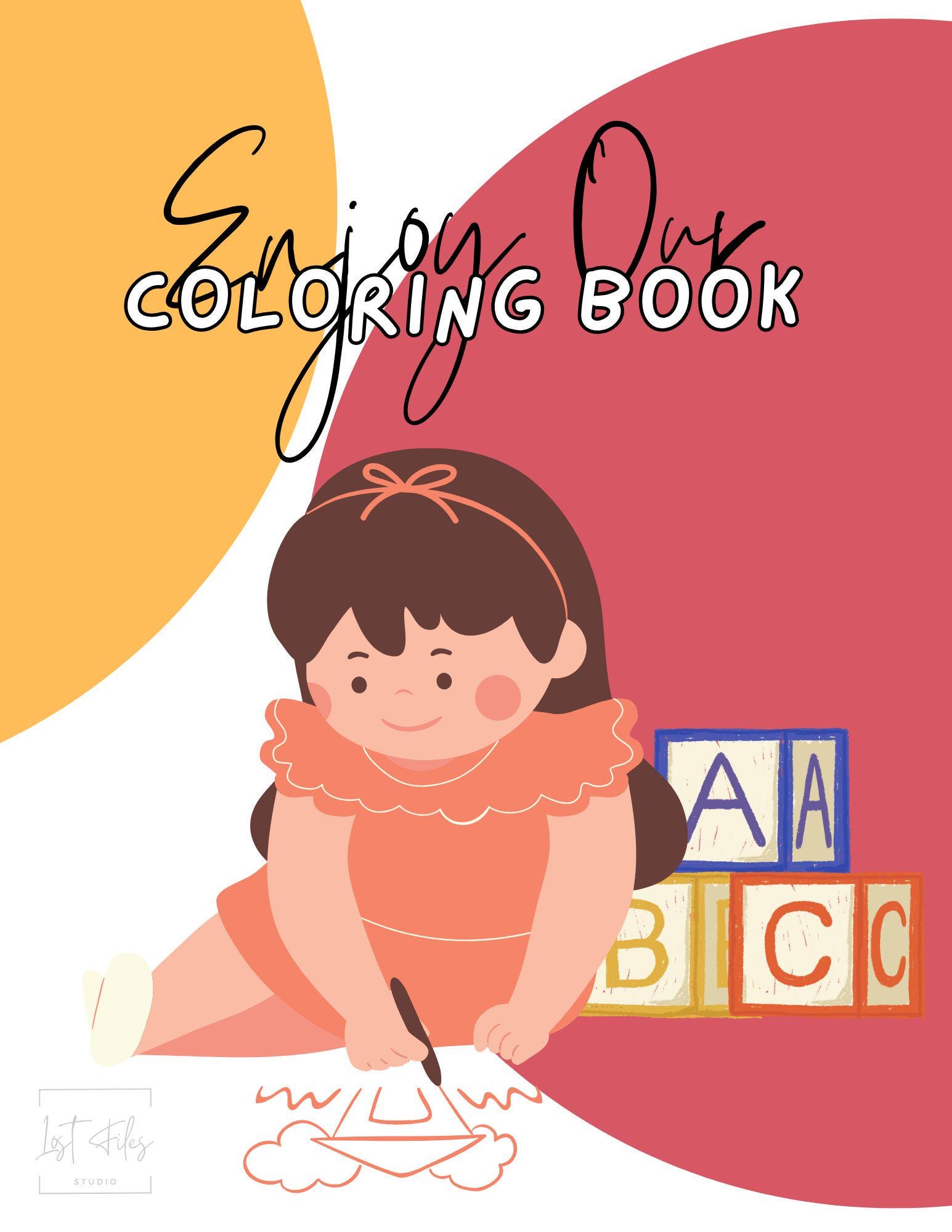 Alphabet Coloring Book for Kids Digital Download Educational & Fun - Etsy