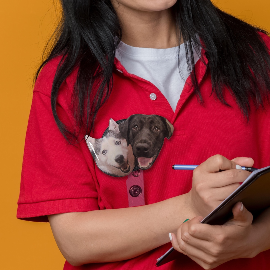 Custom Pet Badge Reel | Nurse Badge | Custom Dog Face | Nurse Life ...