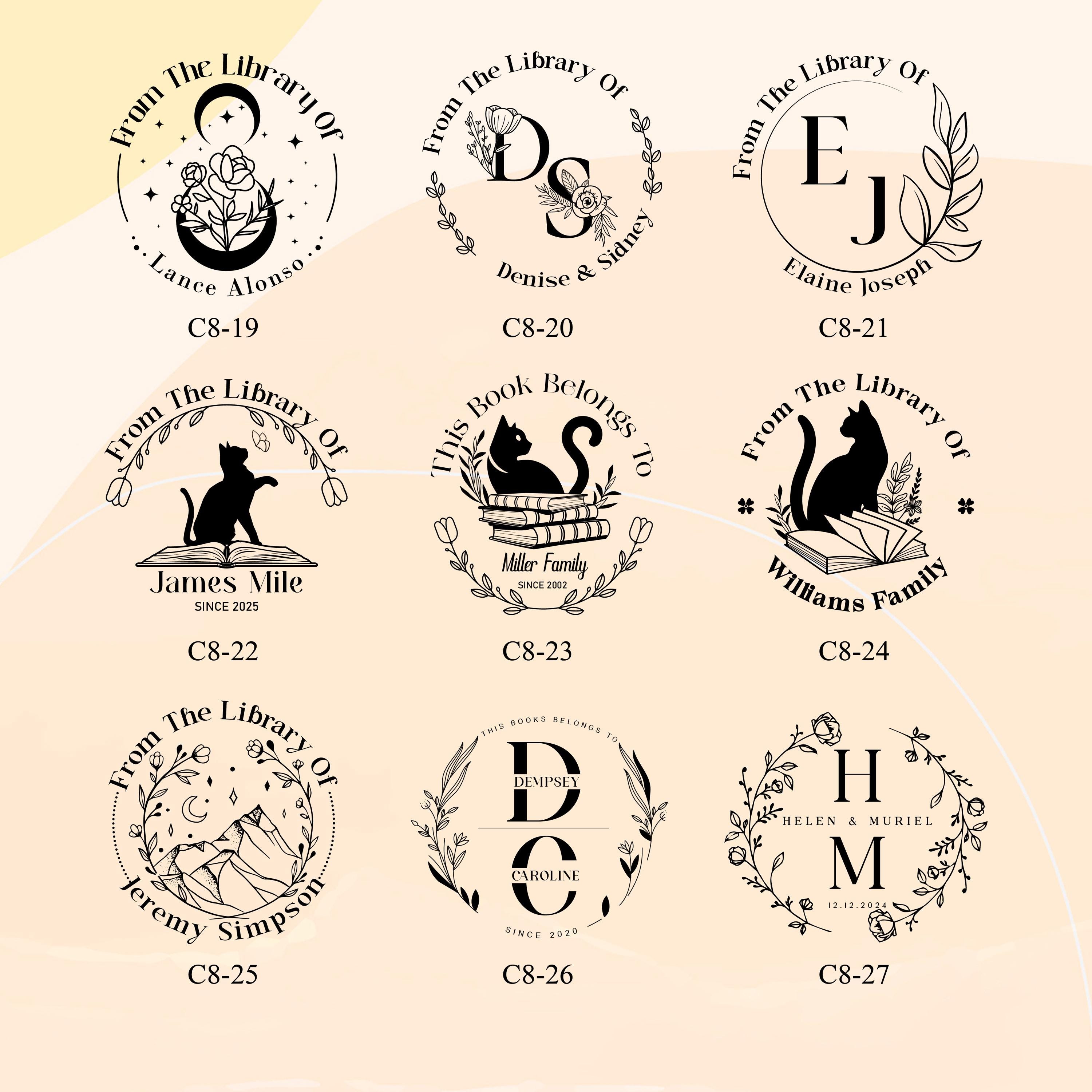 Personalized Book Embosser | Book Embosser Cat | Library Embosser Stamp ...