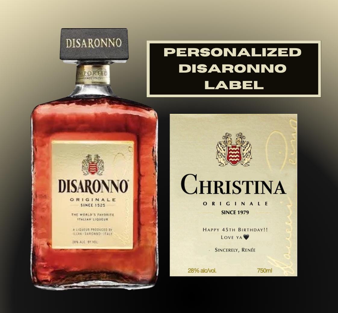 Personalized Disaronno Label - Etsy