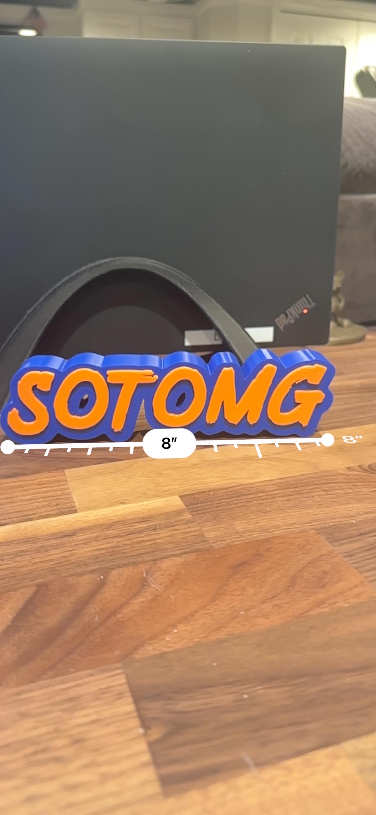 Juan Soto "sotomg" Desk Sign for NY Mets Fans | 3D Printed Office Decor ...