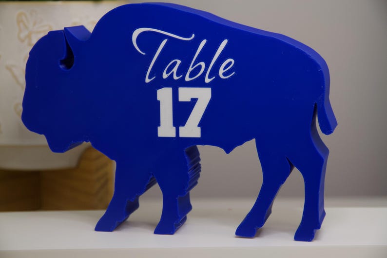 3D Printed Buffalo Bills Mafia Table Number Wedding Centerpiece - Etsy