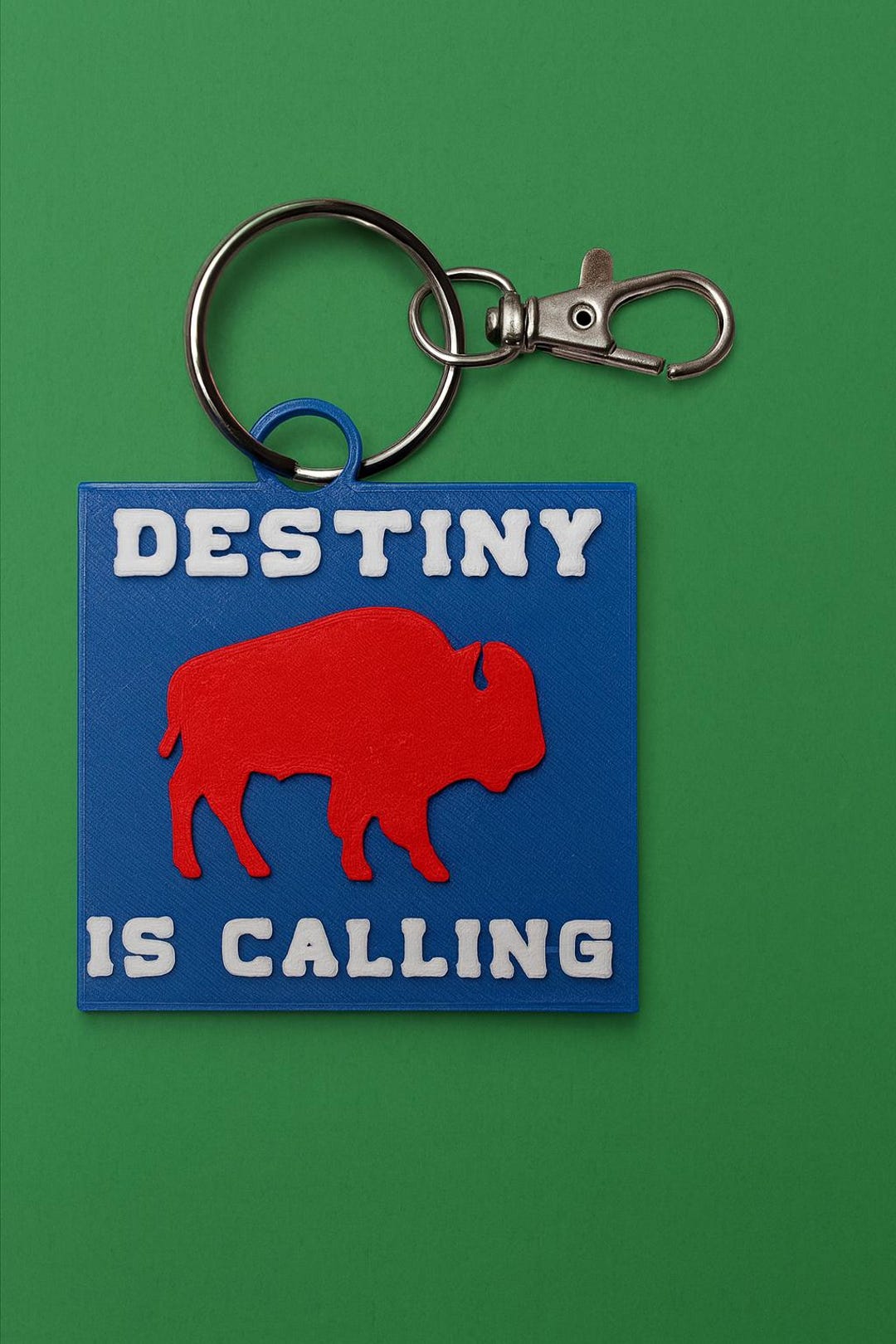 Buffalo Bills Keychain: 3D Printed Charm, Destiny is Calling - Etsy