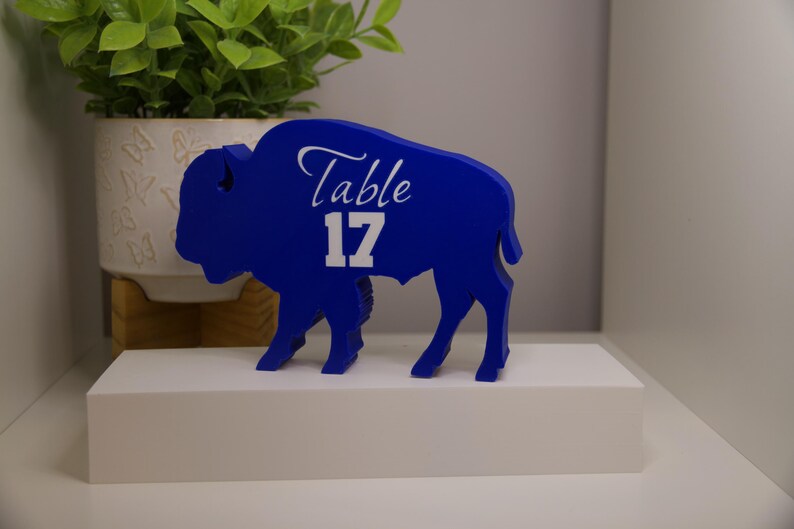 3D Printed Buffalo Bills Mafia Table Number Wedding Centerpiece - Etsy