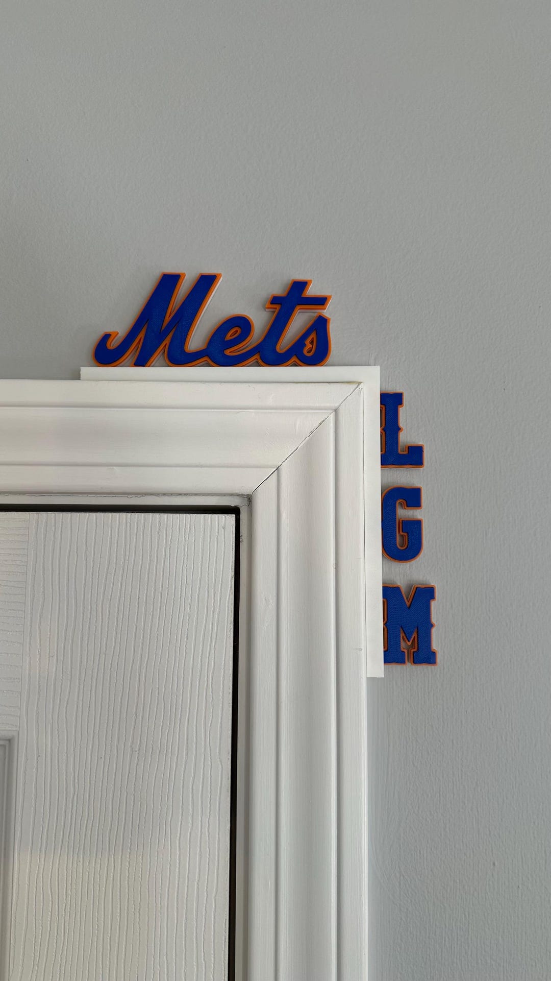 Door Corner Sign NY Mets Indoor Decor With Script Logo – Perfect Gift ...