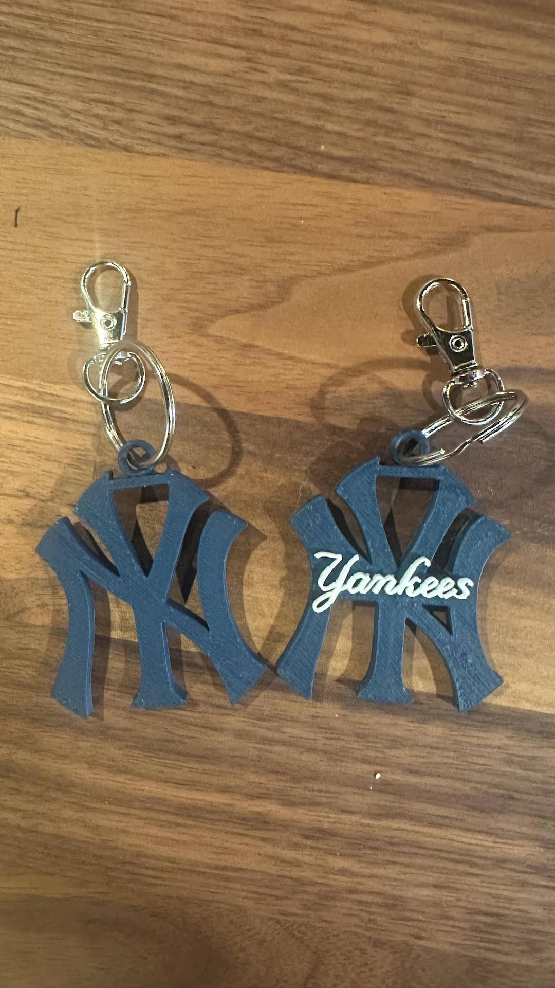 NY Yankees Logo Keychain: Baseball Fan Backpack Clip - Etsy