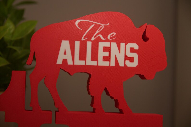 3D Printed Buffalo Bills Mafia Table Number Wedding Centerpiece - Etsy