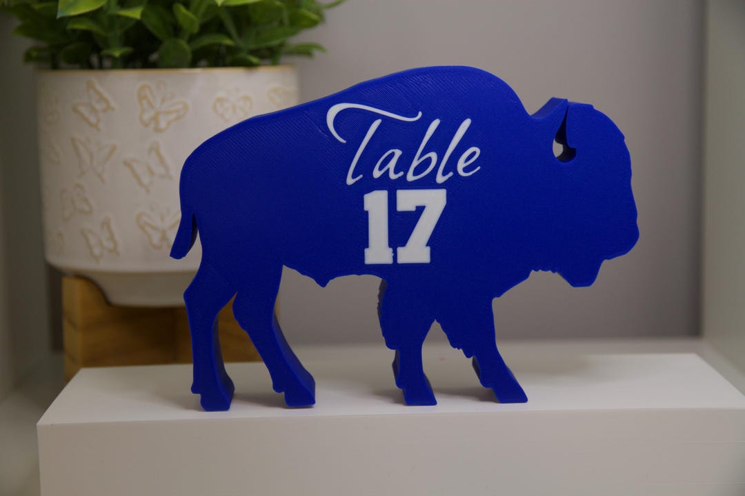3D Printed Buffalo Bills Mafia Table Number Wedding Centerpiece - Etsy
