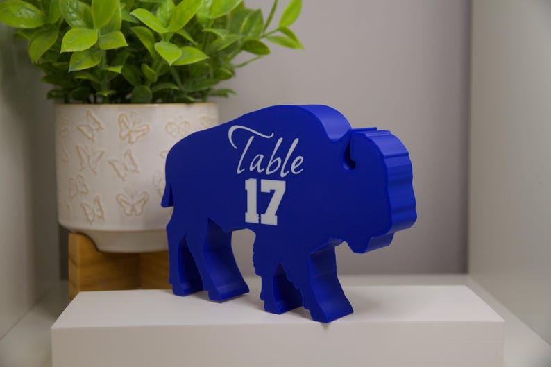 3D Printed Buffalo Bills Mafia Table Number Wedding Centerpiece - Etsy
