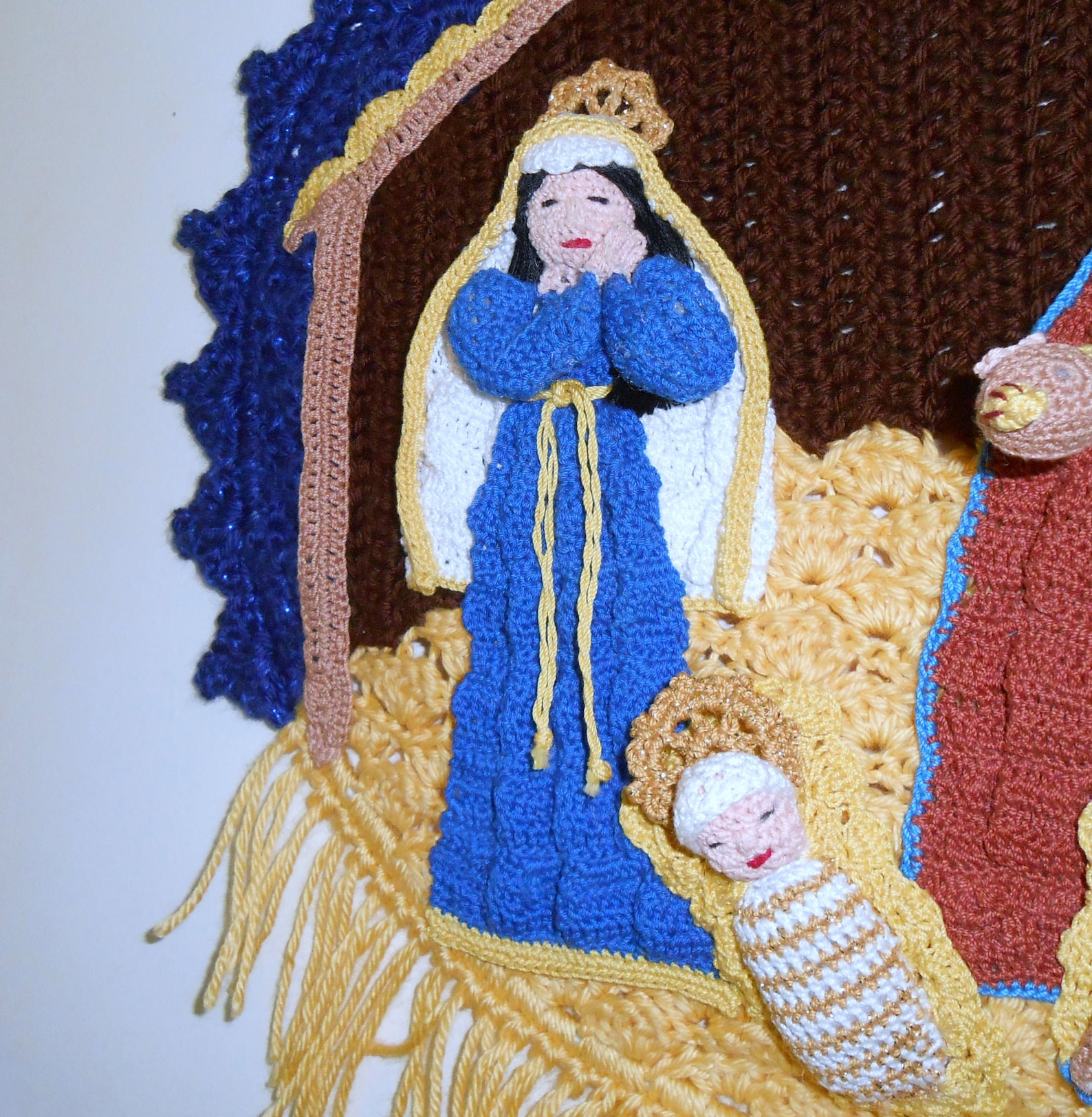Thread Crochet Pattern, Virgin Mary Decoration or Ornament Diy, Amiguri ...