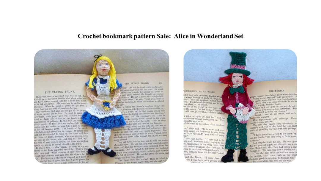 Alice in Wonderland Crochet Bookmark/decoration Patterns, Thread ...