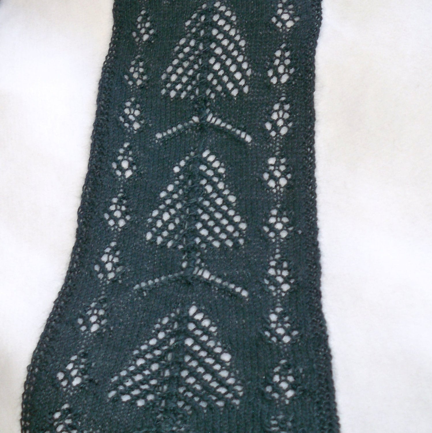Knit PDF Pattern Scarf or Hooded Scarf Pine Trees and Cones, Woodland ...