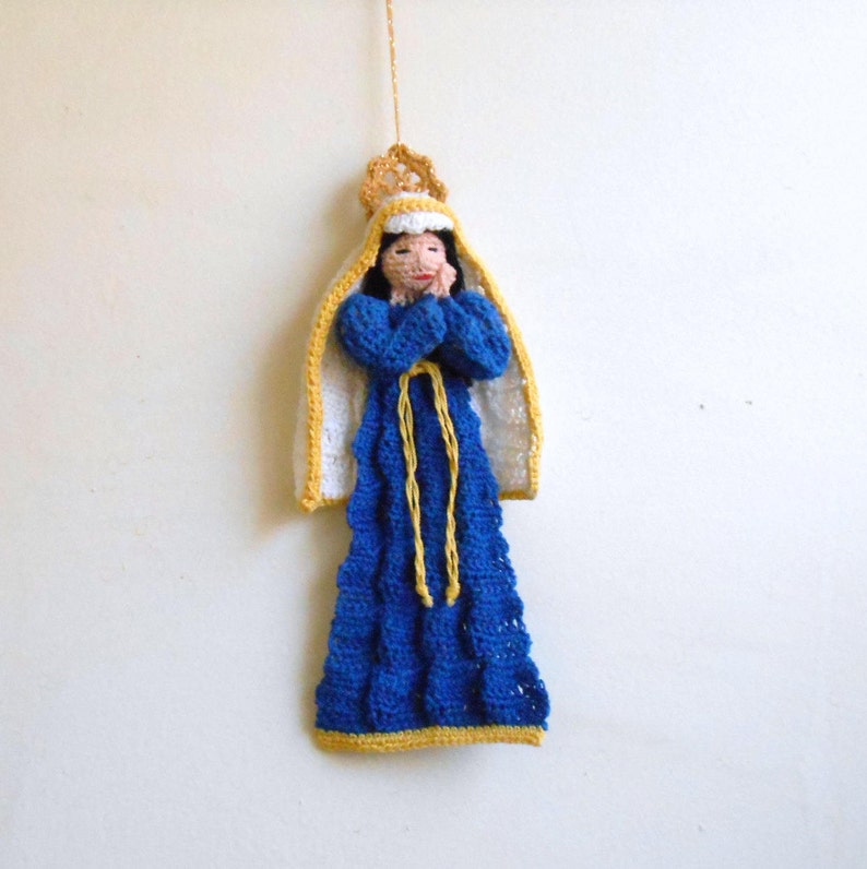Thread Crochet Pattern, Virgin Mary Decoration or Ornament Diy, Amiguri ...