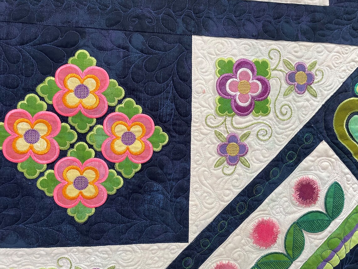 Custom Quilted, Machine Embroidered, Wallhanging. - Etsy