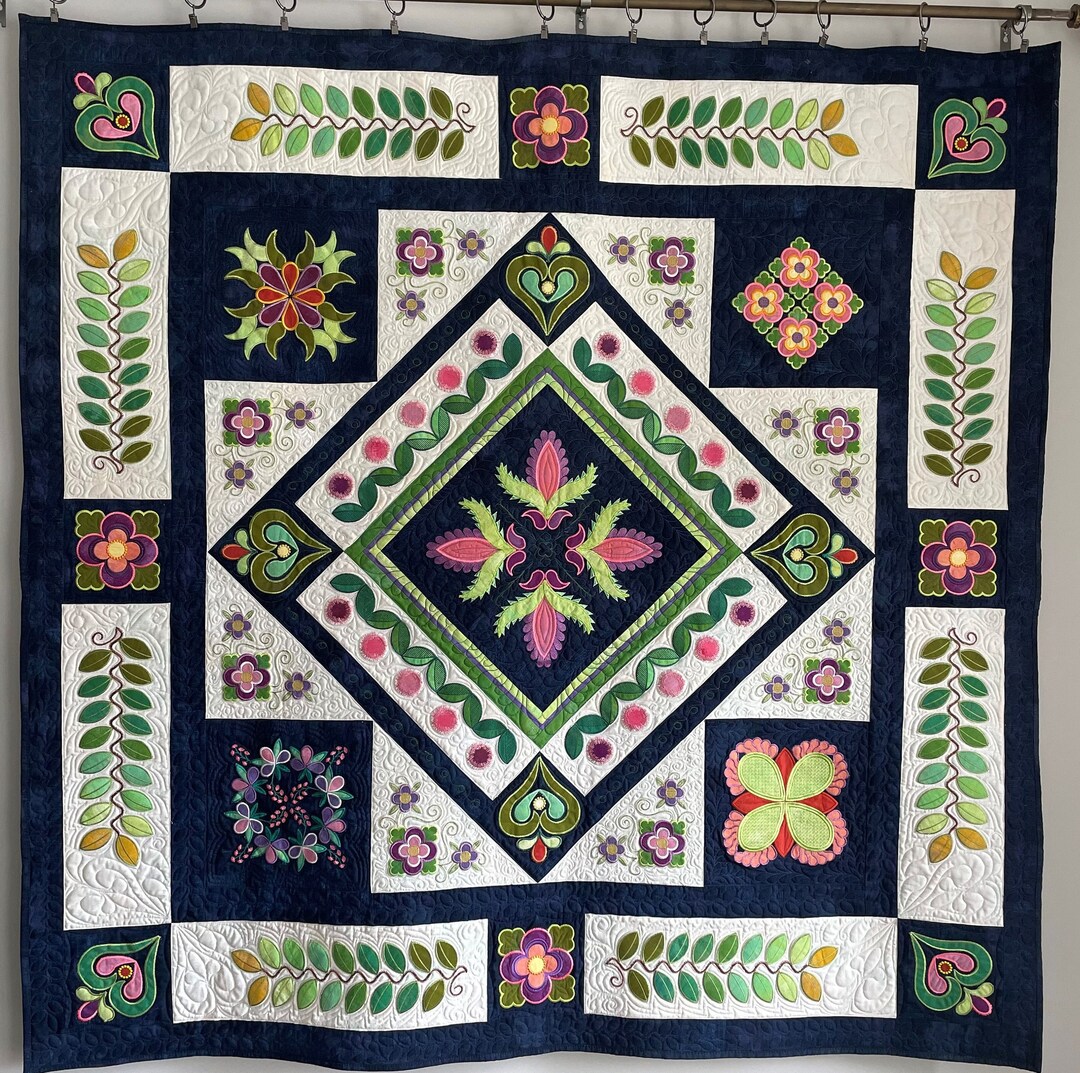 Custom Quilted, Machine Embroidered, Wallhanging. - Etsy