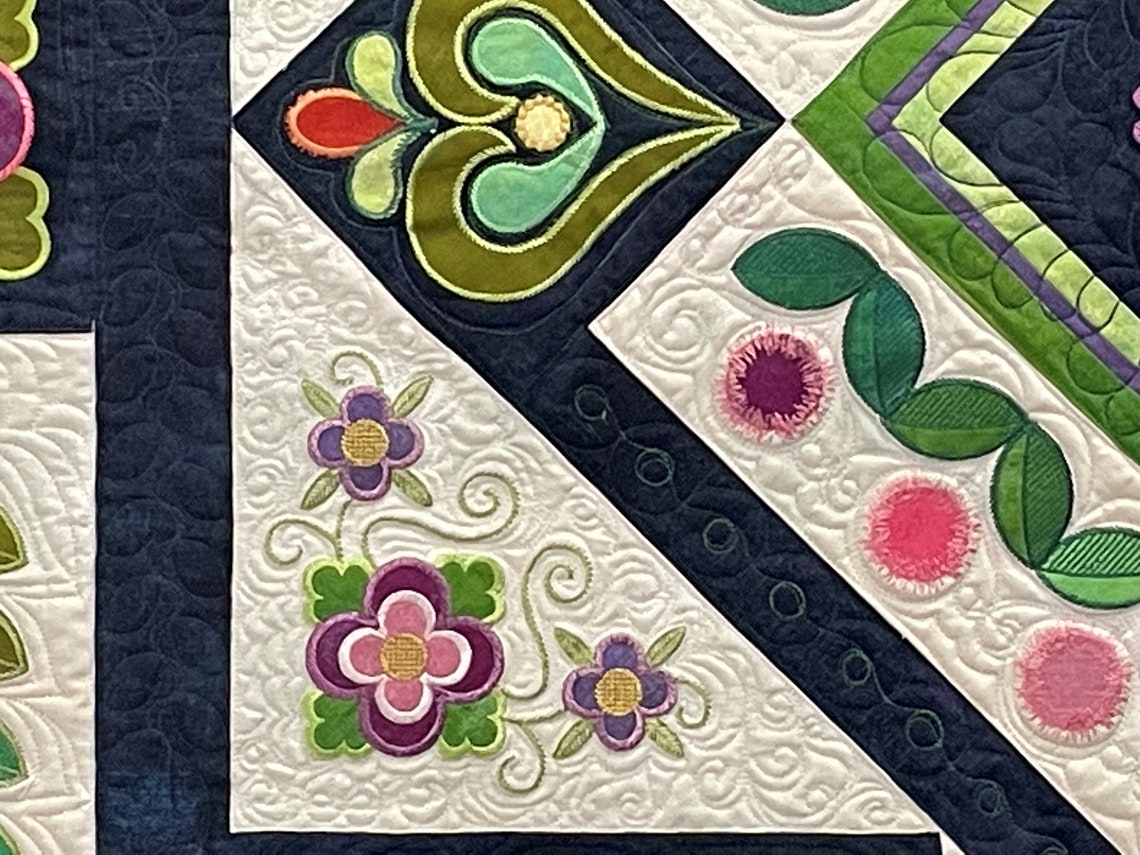 Custom Quilted, Machine Embroidered, Wallhanging. - Etsy