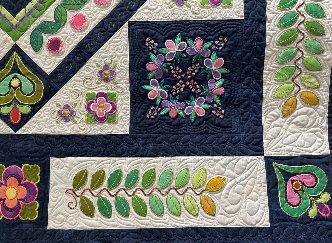 Custom Quilted, Machine Embroidered, Wallhanging. - Etsy