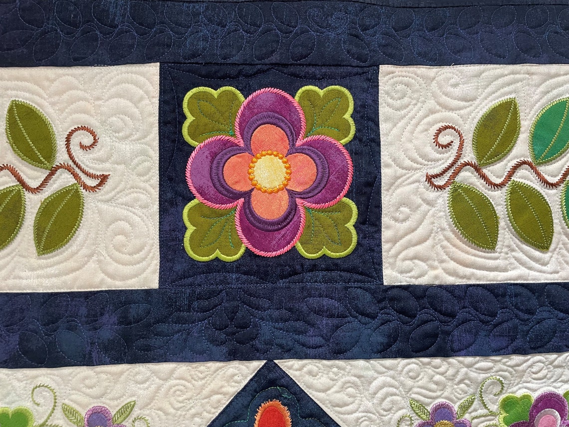 Custom Quilted, Machine Embroidered, Wallhanging. - Etsy