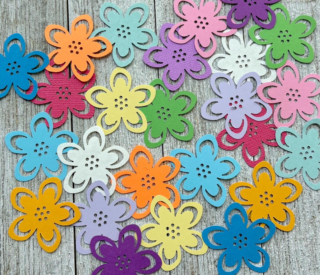 25 Die Cut Flowers / Variety Crafting Embellishments / Cardstock Cut ...