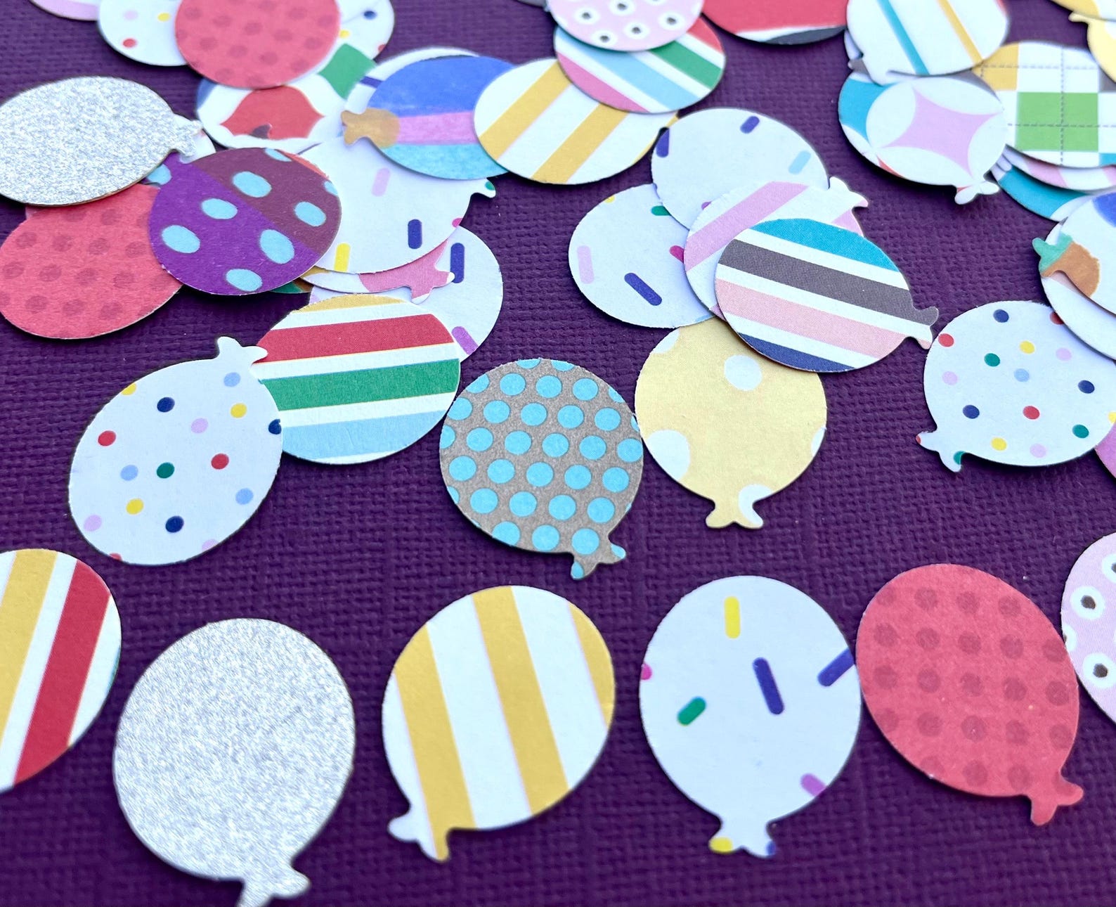 FREE Ship! Die Cut Balloons Shapes. Set of 40, 1 Inch, Balloon Punch ...