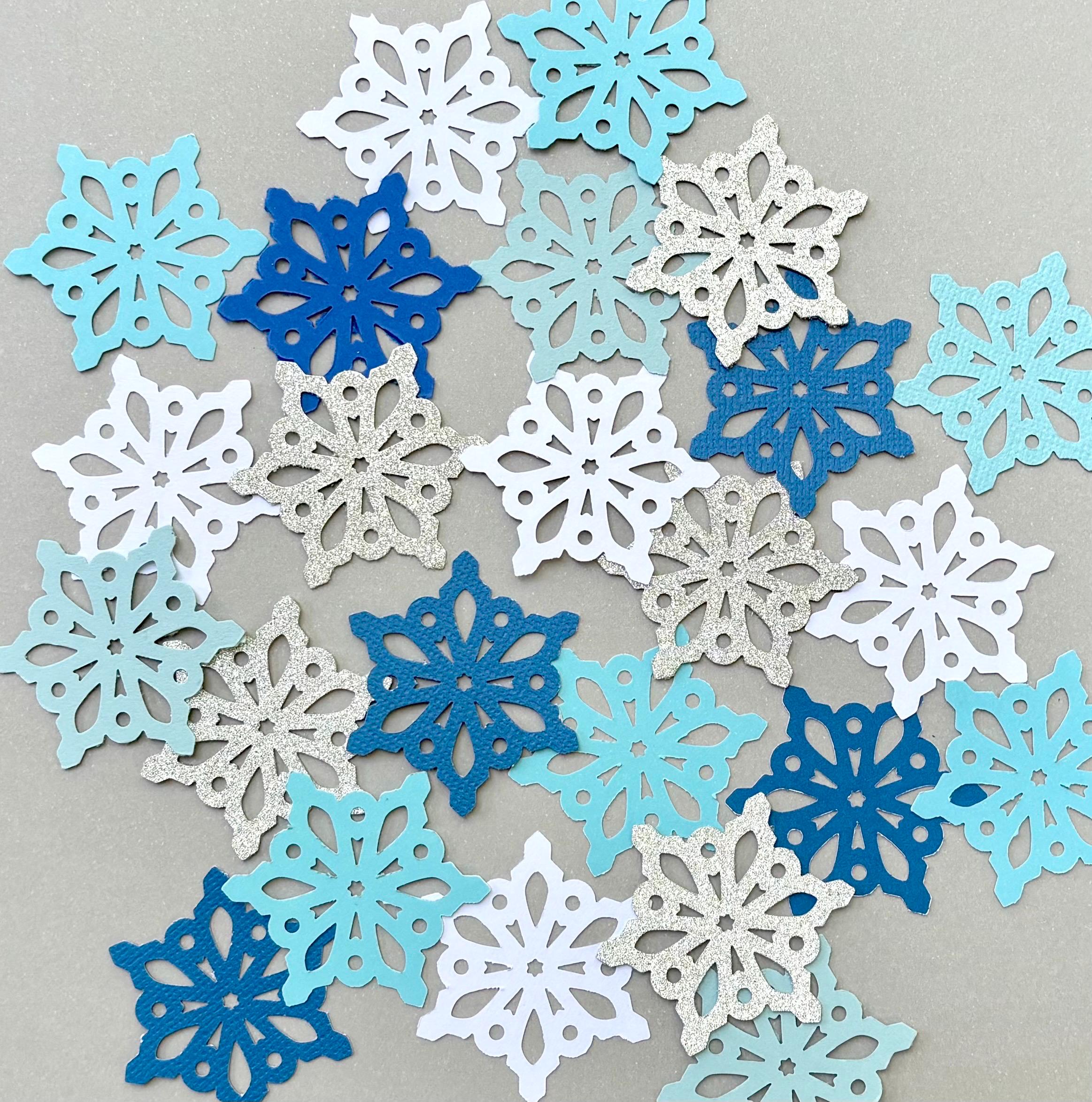 FREE SHIP! 30 Snowflake Die Cuts, Snowflakes, Craft Embellishments ...