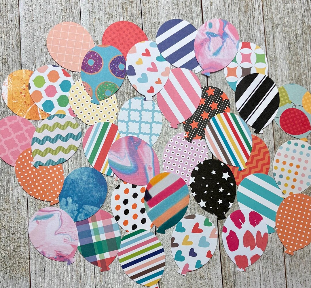 FREE Ship! Die Cut Balloons Shapes. Set of 30 - BIG 2 Inch, Balloon ...