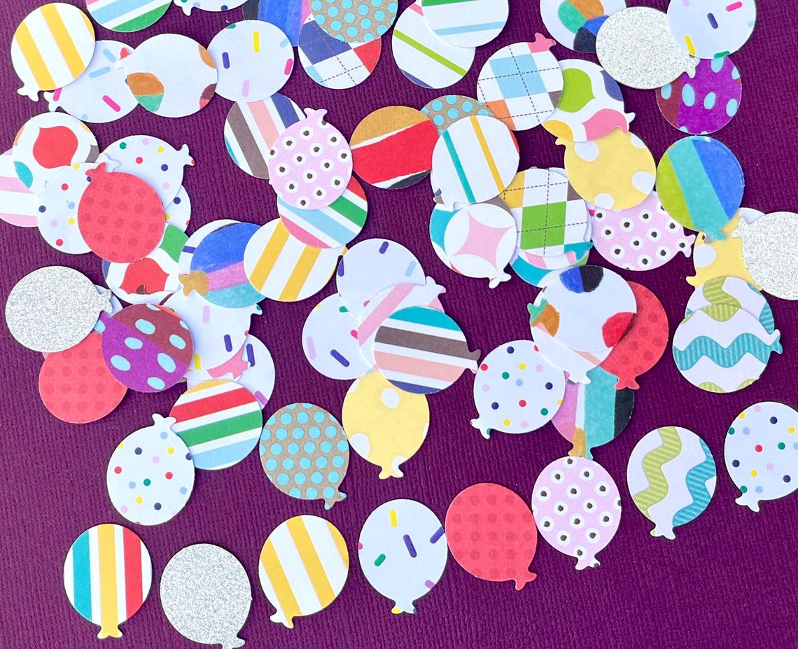FREE Ship! Die Cut Balloons Shapes. Set of 40, 1 Inch, Balloon Punch ...
