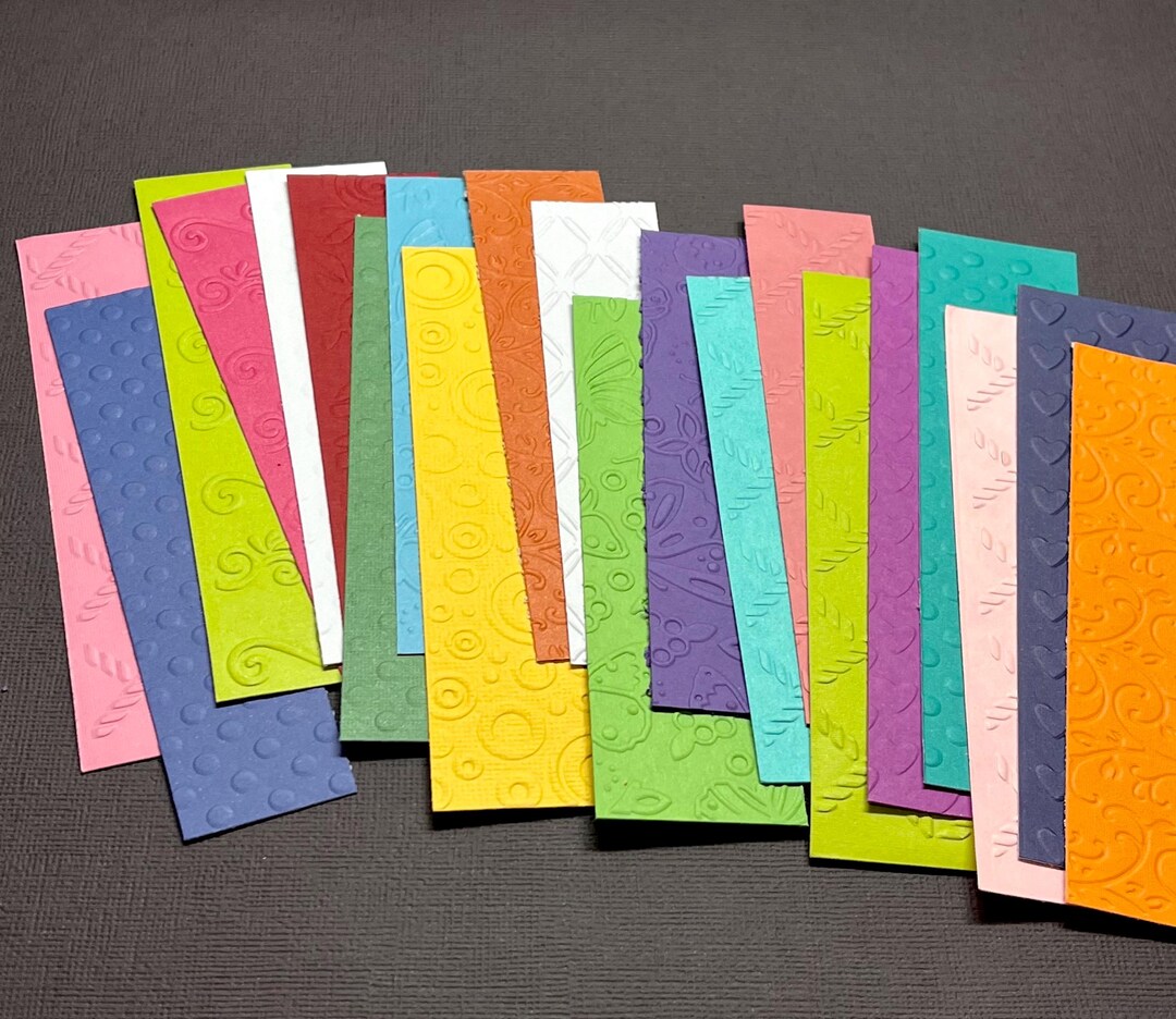 FREE Shipping! Set of 20 Mixed Pattern 3D Embossed Textured Color Paper ...