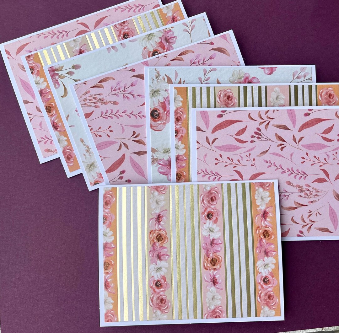 Fancy Notecards, Set of 8 Blank Note Cards With Envelopes, Handmade ...
