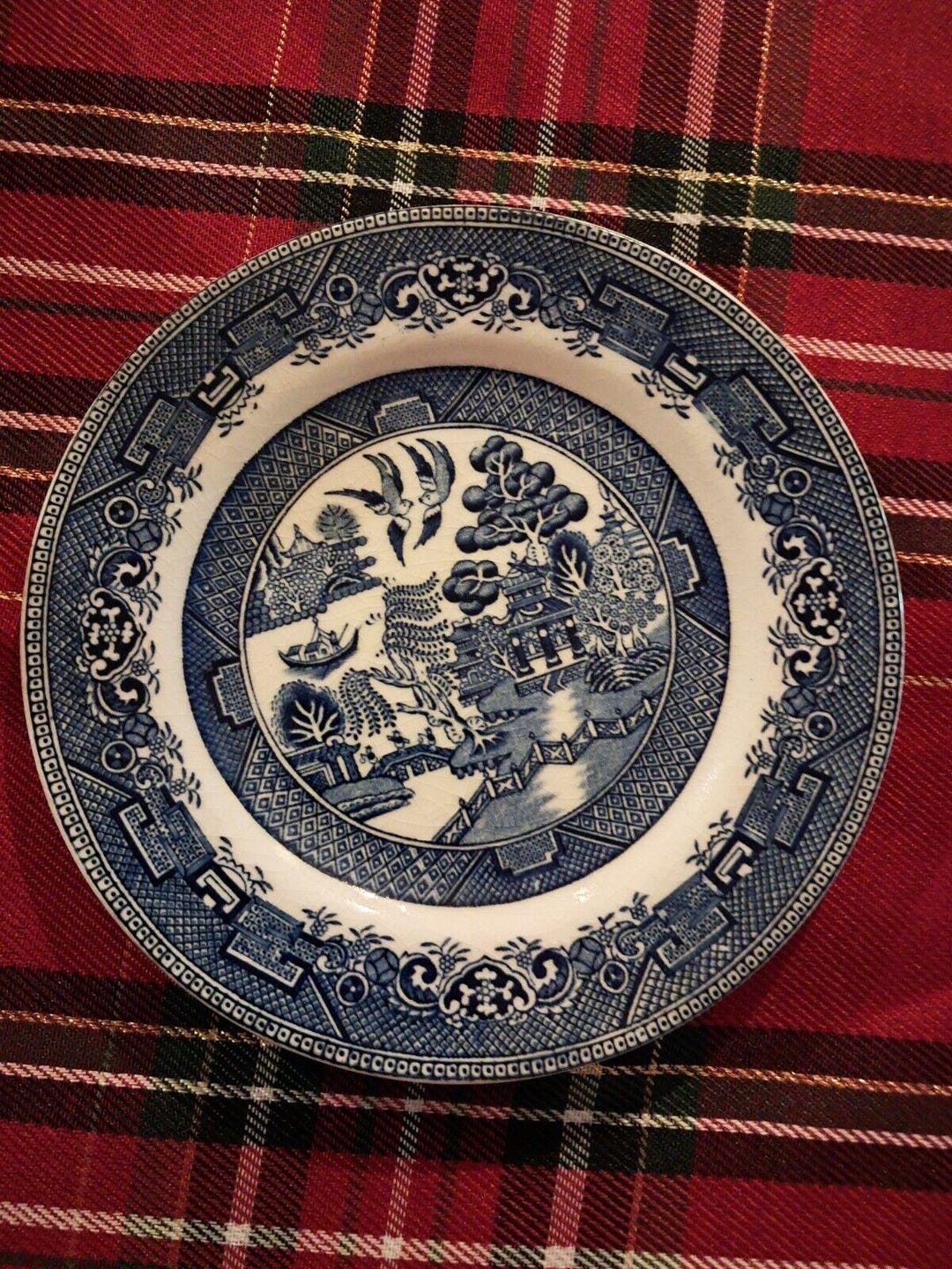 Vintage English Blue Willow Bread & Butter Plate - Etsy
