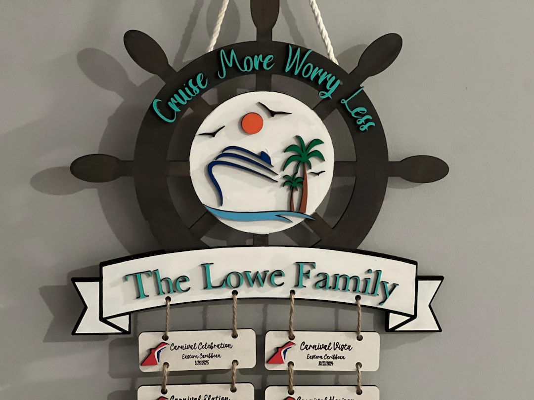 Cruise More Worry Less! | Customizable Cruise Door Sign & Tags ...