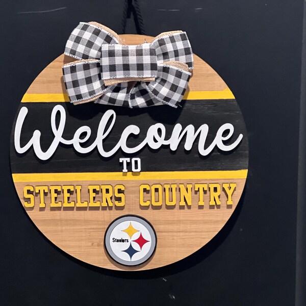 Steelers Wood Sign - Etsy