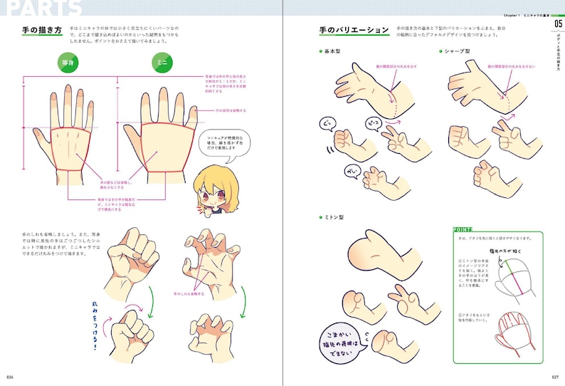 How to Draw Mini / Deformed / Chibi Characters JAPANESE Tutorial Book ...