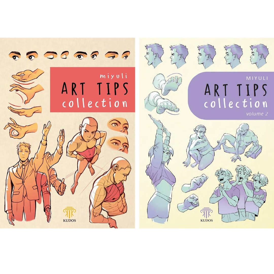 ART TIPS Collection Book 1 & 2 by Miyuli - English Illustration Drawing Tutorial Tips Trick Book ...
