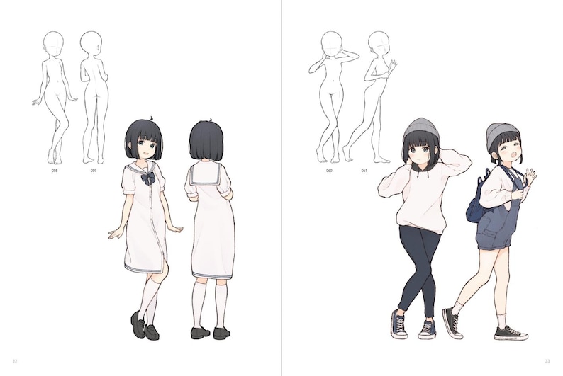350 Girl Illustration Pose Catalog Collection Book by Issa Kawaguchi ...