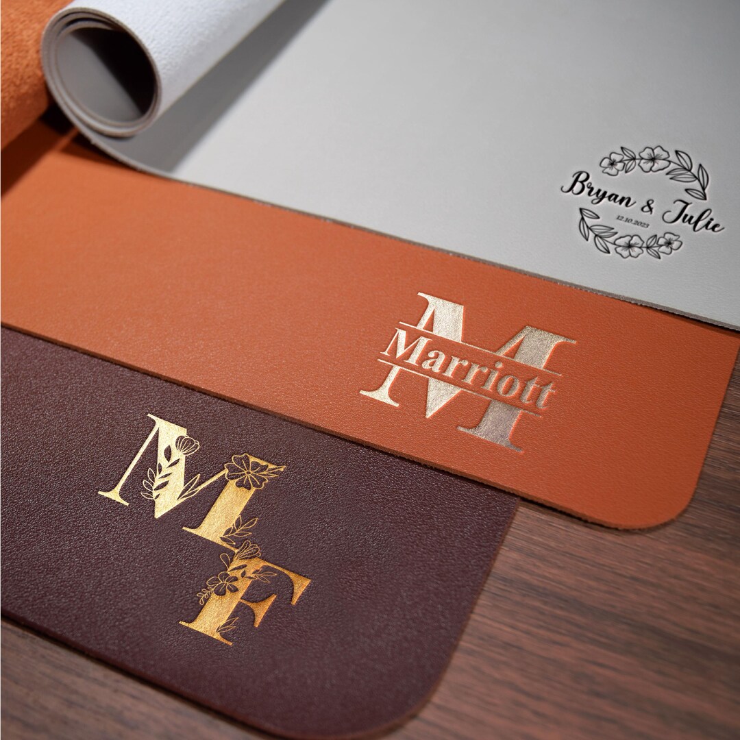 High Frequency Embossing-leather Desk Mat | Custom Size Desk Pad ...