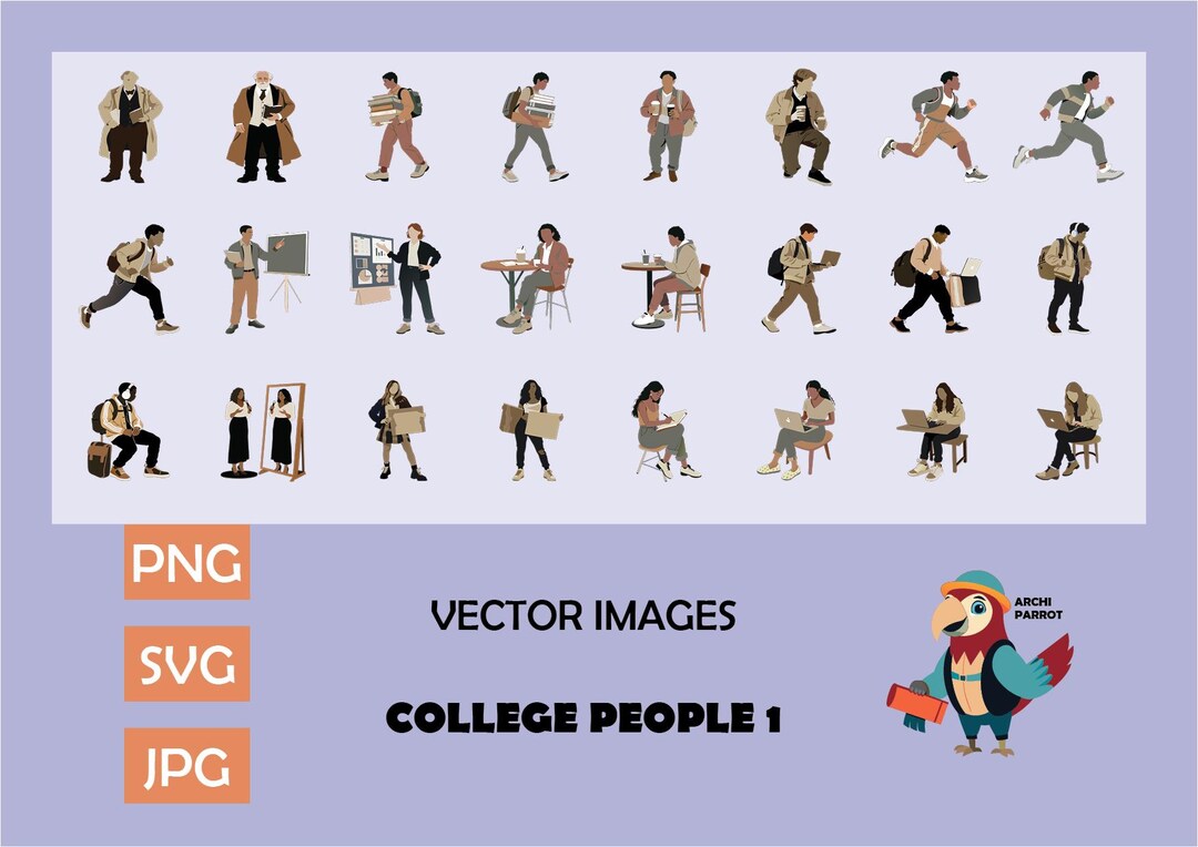 24 College People Vectors for Design and Illustration | Illustrations ...