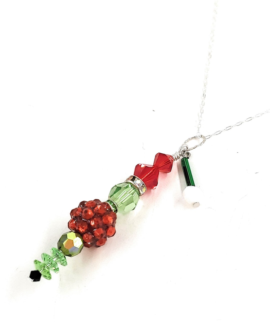 Grinch Pendant, Dr. Seuss Grinch, Swarovski Crystal, Christmas Jewelry ...