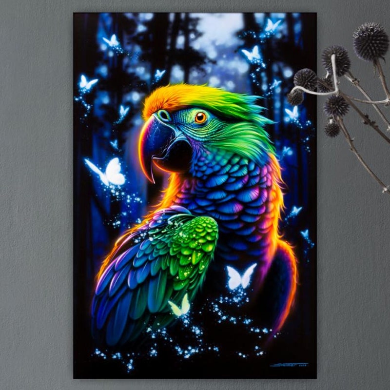 Parrot Poster - Etsy
