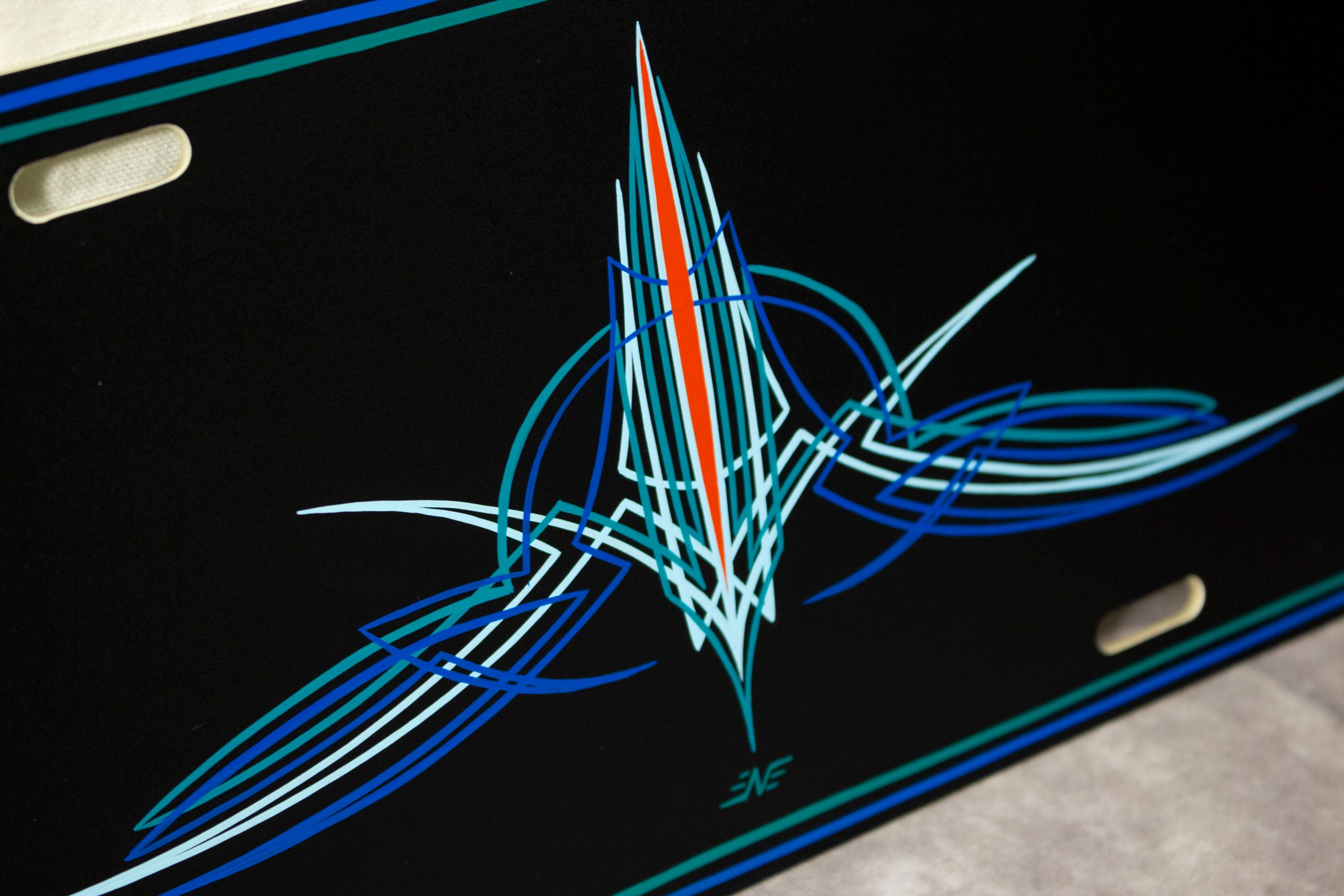 Original Pinstriping Painted by Hand on a Panel by Neimar Duarte - Etsy