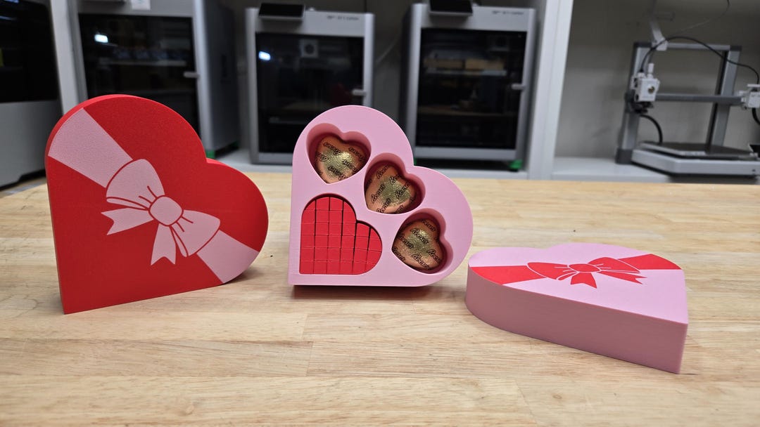 3D Printed Valentine's Day Heart Box | Valentine Candy Box | Heart ...
