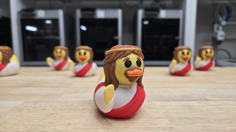3D Printed Jesus Duck Figurine - Faith Inspired Duck - Christian Gift ...
