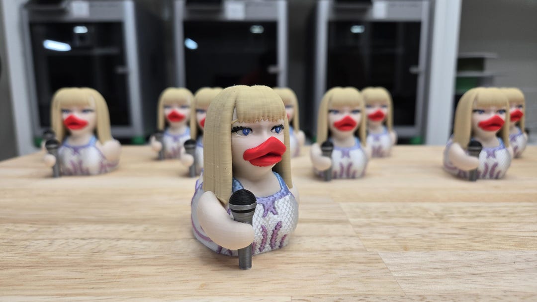 3D Printed Pop Star Duck | Singer Inspired Duck Figurine - Etsy