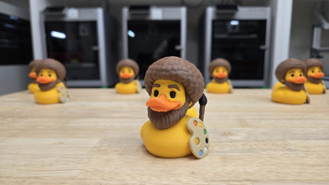 Artist Duck - 3D Printed Painter Duck Figurine - Etsy