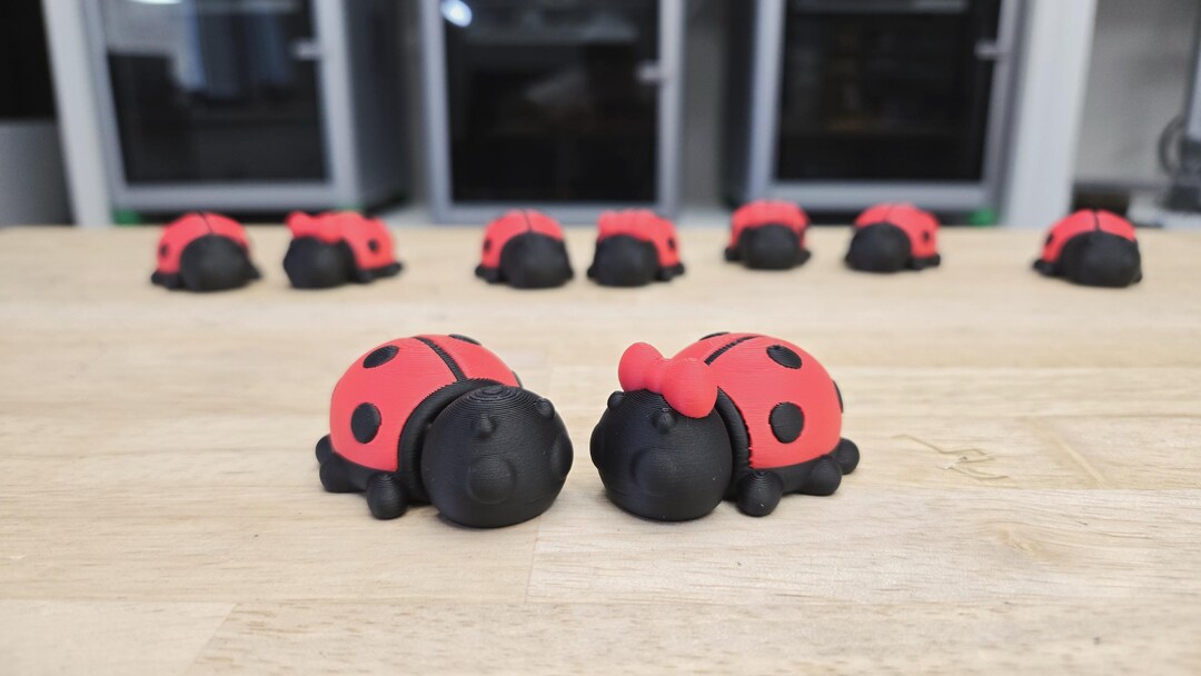 Wiggly Ladybug Fidget Toy | 3D Printed Articulated Bug | Cute Desk Toy ...