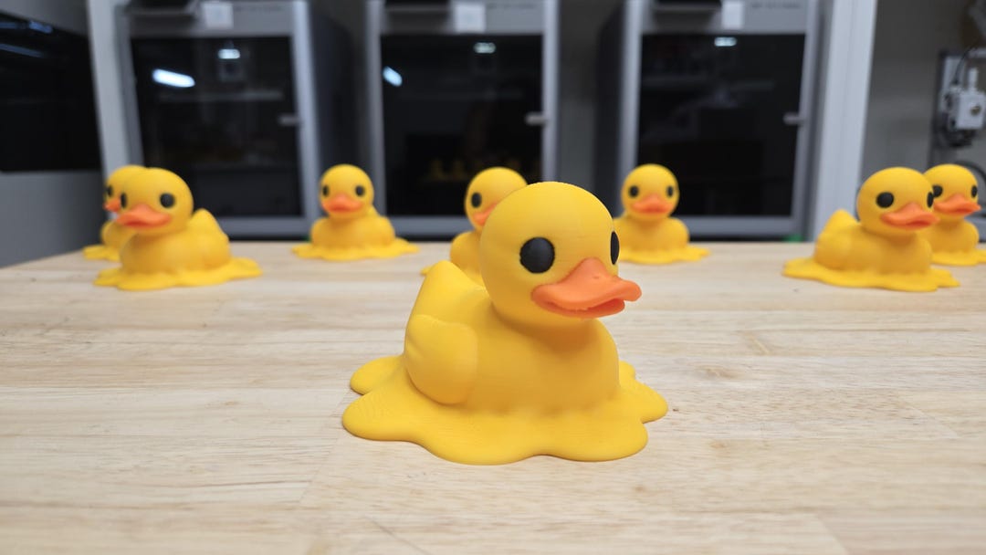 3D Printed Melting Duck - Funny Novelty Duck Figurine - Etsy