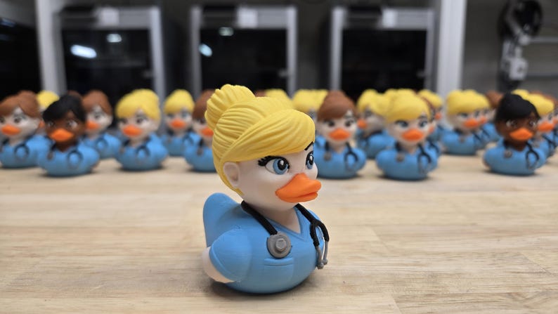 Female Nurse Duck 3d Printed Etsy